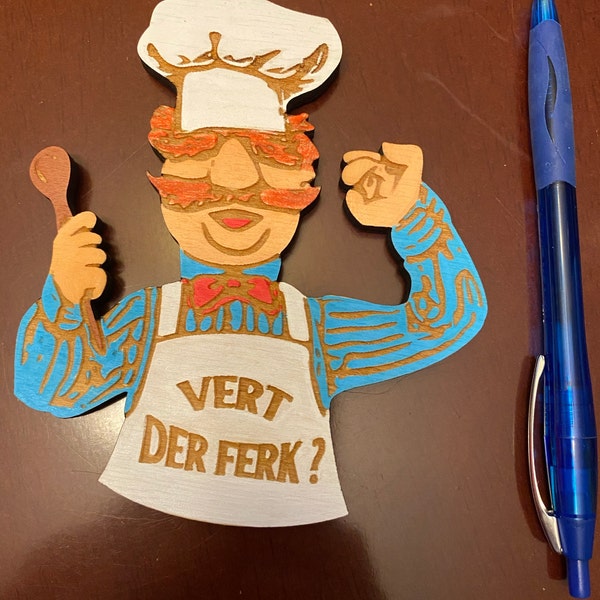 Vert Der Ferk Sign Magnet Wall Art Swedish Chef - Etsy