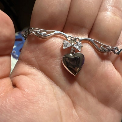 Coquette Heart Locket Bow Necklace Y2k Angel Wings Choker Angelic ...