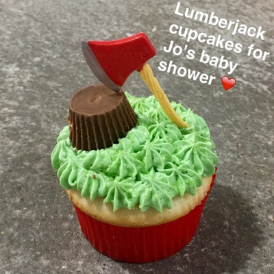 Hatchet Toppers 12 Ax / Axe Cake Picks, Woodland Lumberjack Camping ...