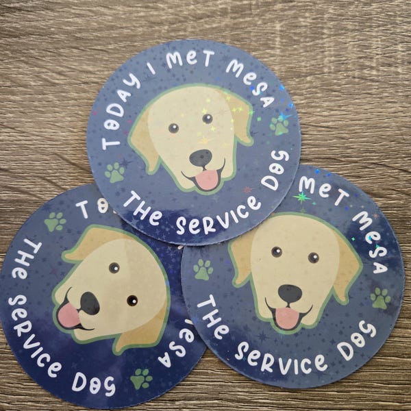 Stickers - Assistance Animals Save Lives - Personalize - I Met an ...