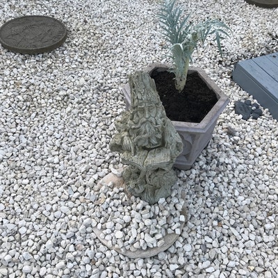 Stone Garden Tree Wizard Hand Cast Statue Ornament - Etsy UK