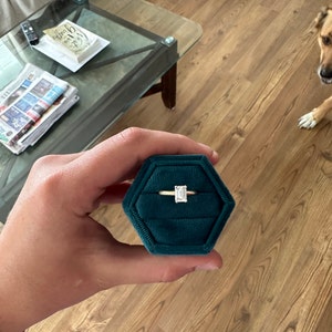 Personalized Velvet Ring Box Monogram Ring Box Ring Box - Etsy