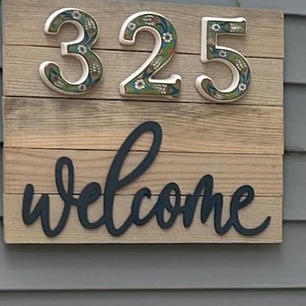 Ceramic House Numbers for Door – Handmade Turkish Ceramic Tile, No ...