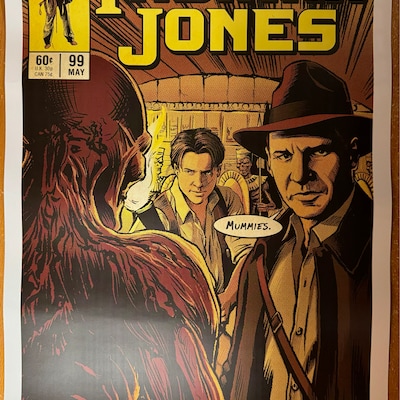 Vintage Indiana Jones Comic Cover Art Tribute Featuring Doc Savage Man ...