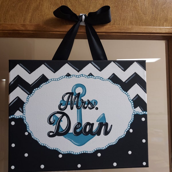 Personalized Teacher Name Sign, Ladybug Teacher Plaque, Classroom Decor ...