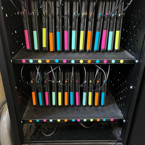 Classroom Laptop Label for Classroom Organization With Color Coded ...