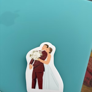 Personalized Stickers Matte or Glossy Minimal Custom Drawing Portrait ...