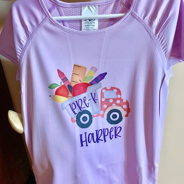Back to School Pre-k Girls Sublimation Heat Transfer, Ready to Press ...