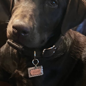 Large Dog Tag Personalized Pet ID Tag With Hand Stamped and Engraved ...