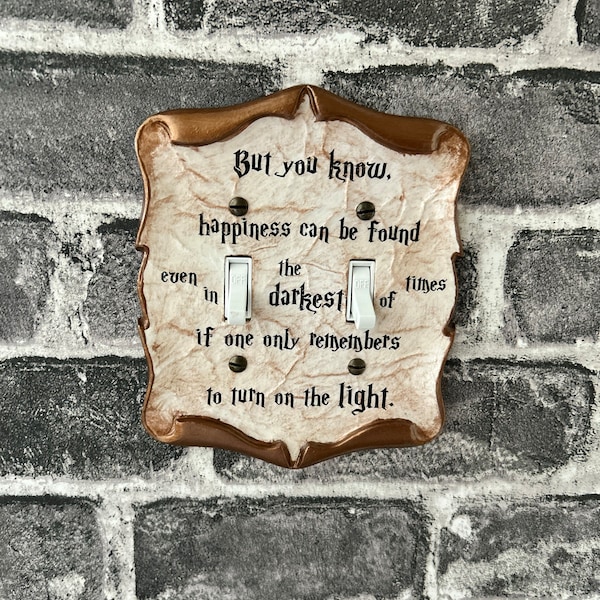 Turn on the Light Magic Decoupage Book Page Light Switch Cover - Etsy