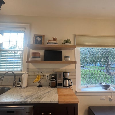 2 INCH THICK Floating Shelves, Heavy-duty Kitchen Floating Shelf ...