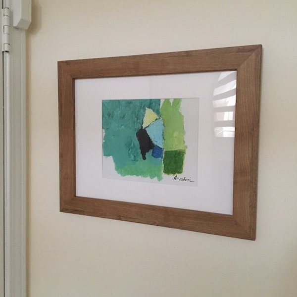 Original Abstract Watercolor Painting 11X14 Turquise Abstract ...