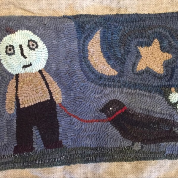 Rug Hooking Pattern, the Homestead, Primitive Hooked Rug Pattern, Hand ...