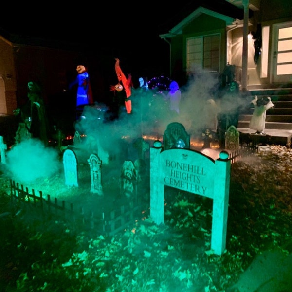 Custom Cemetery Sign Halloween Prop CUSTOMIZE IT Cemetery Haunted House ...