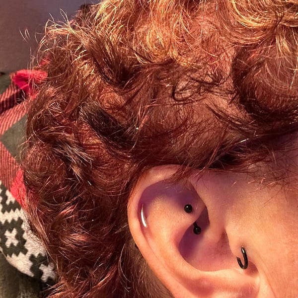 Dainty Sun Daith Ring, Hinged Clicker Hoop, 16ga 8mm or 10mm, Unisex ...