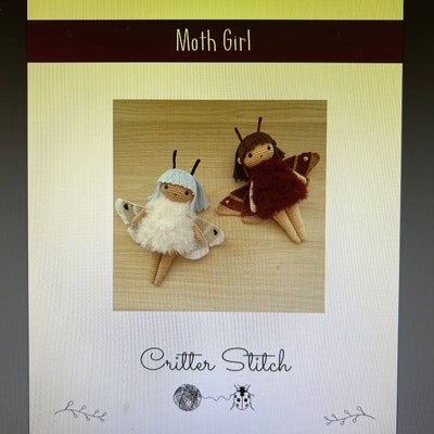 Moth Sprite Critter Stitch Crochet Pattern / Amigurumi Moth Girl - Etsy