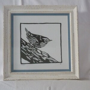 Starling Linocut Print Original Linoprint Bird Art British - Etsy