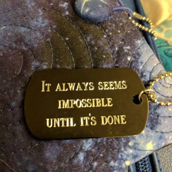 Custom Aluminum Dog Tag With 30" Chain - up to 6 Lines of Engraving ...