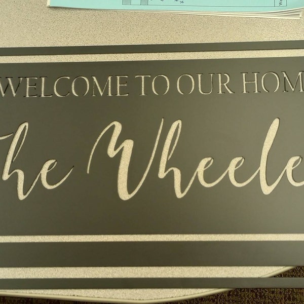 Personalized Rectangle Metal Porch Welcome Sign - Etsy