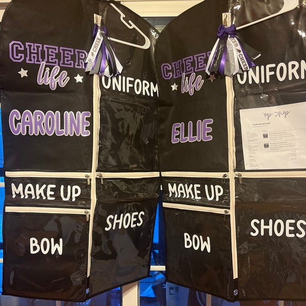 Personalized Cheer Garment Bags - Etsy