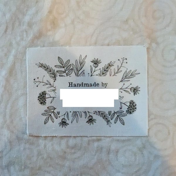 Fabric Name Tags, 30x Cotton Name Labels, Two Line Personalization ...