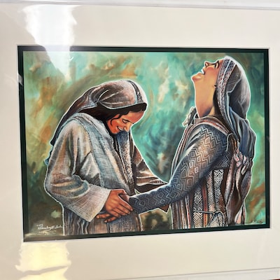 Jump for Joy Visitation Mary and Elizabeth 16x20 Matted - Etsy