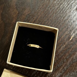 Nameplate Ring 14K Solid YELLOW Gold Personalized Real - Etsy
