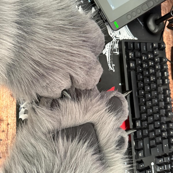 Fursuit Furry Paws Made From Faux Fur - Premade Fursuit Paws for Your ...