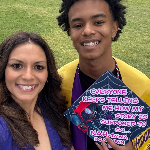 Spider Verse Printed Graduation Cap Topper, Super Hero Graduation, Grad ...