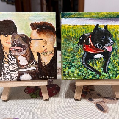 Mini Personalized Painting, Custom Painting From Photo, Mini Acrylic ...