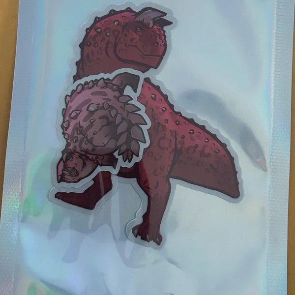 Cretaceous Chonkers - Cretoxyrhina, Shark, Original Art, Die Cut, Hand ...