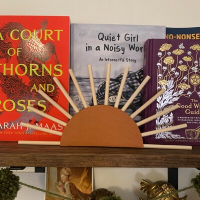 Wooden Half Sun, Sun Decor, Boho Shelf Decor, Boho Home, Nursery Decor ...