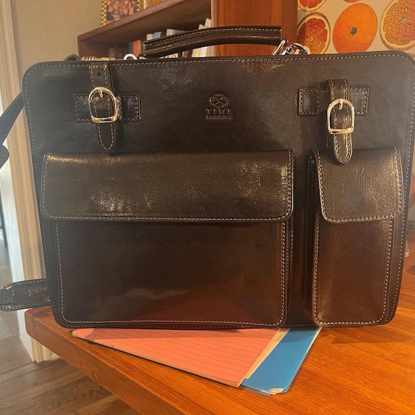 Brown Leather Attache Case, Hard-sided Briefcase, Code Lock Briefcase ...