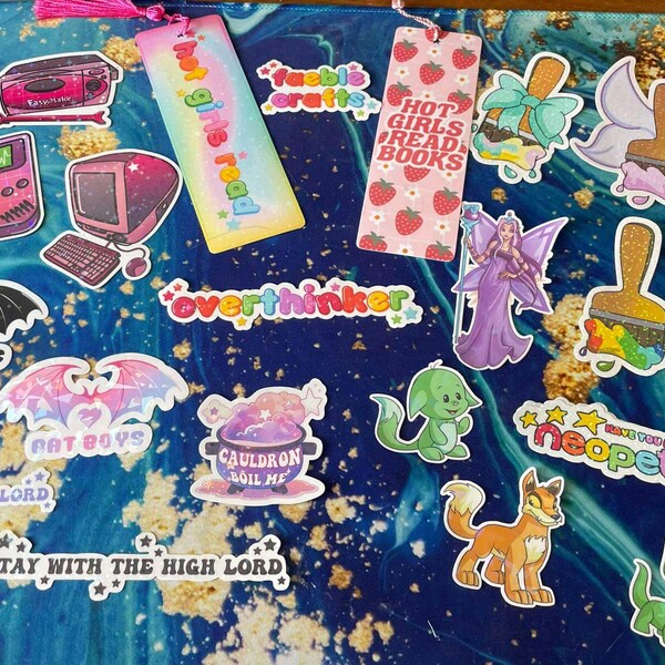 Overthinker Sticker Rainbow Bubble Letters Motivational Sticker Y2k ...