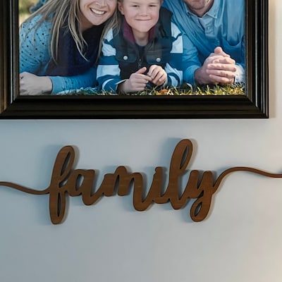 Family Word Cut Out Family Sign Wooden Letters Family Cutout Family ...
