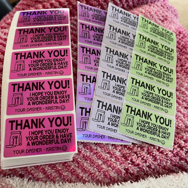 Personalized Delivery Driver Stickers • Doordash and Ubereats Driver ...