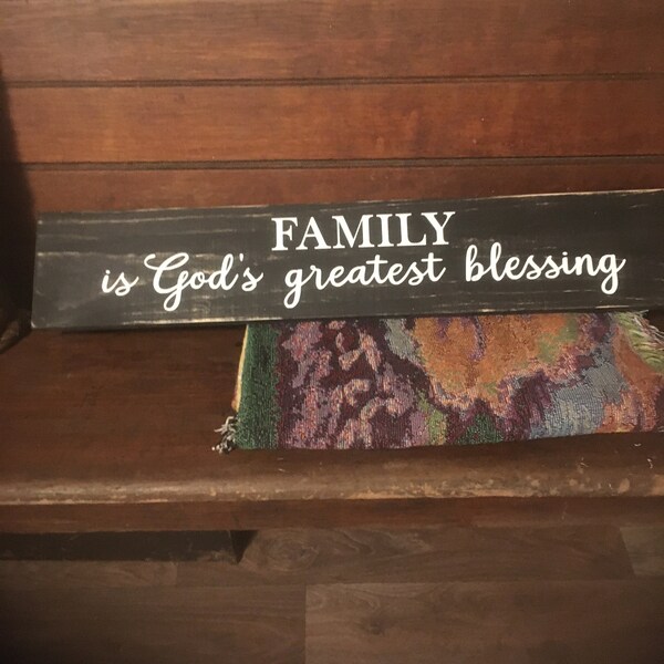 Family is God’s Greatest Blessing Sign, Family Sign, Religious Wall ...