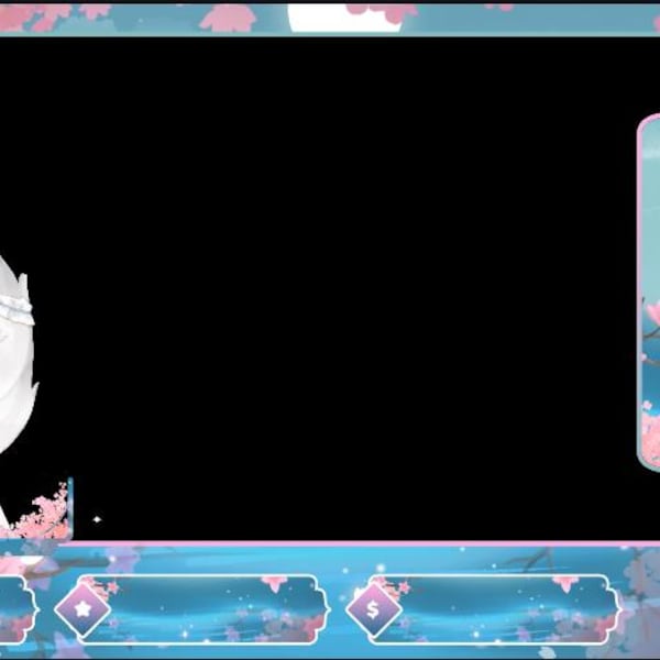 Sakura Dream Animated Stream Overlay Package for Twitch Bundle, Pink ...