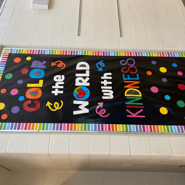 Kindness Classroom Door Decoration Kit: Color the World - Etsy