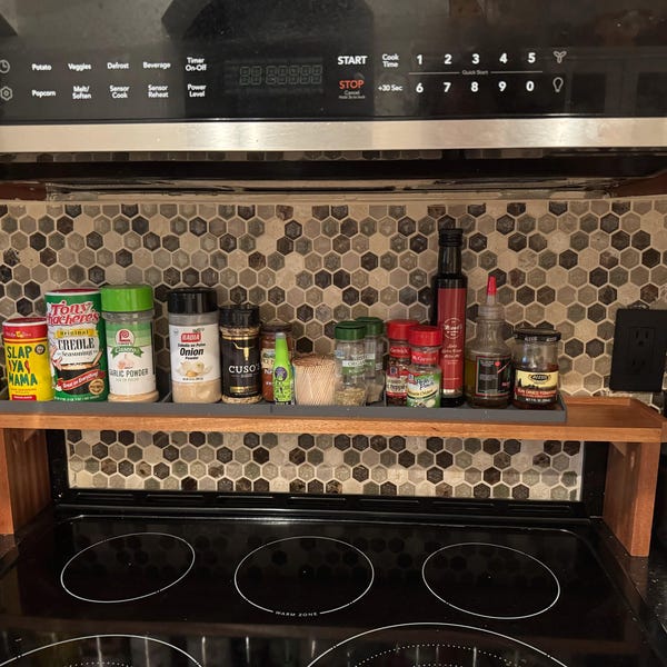 Stove Top Spice Rack-tray-kitchen Shelf-organizer-storage-space Saver ...