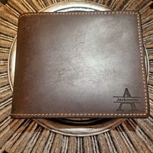 Mens Wallet Personalized Wallet Monogrammed Wallet Engraved Wallet ...