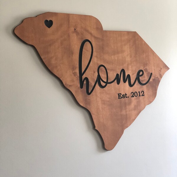 South Carolina SC State Flag ,wood Sign, Wall Hanging With Palmetto ...