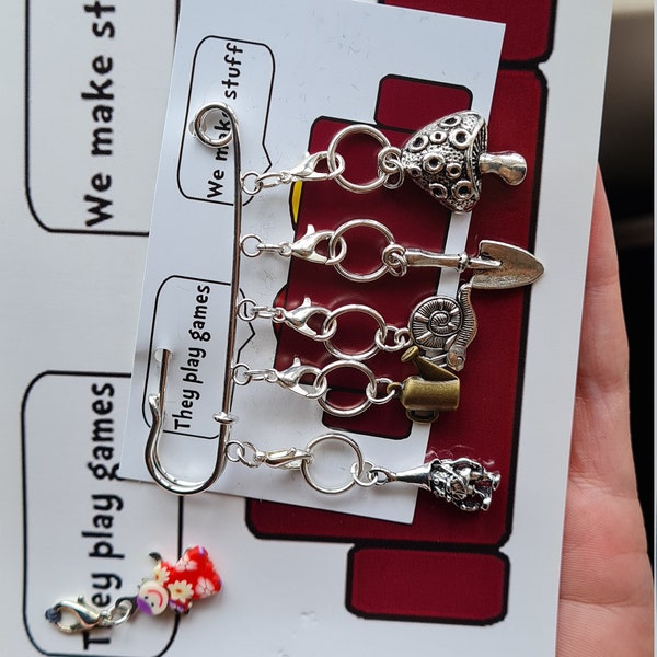 Peter Pan Stitch Markers and Bonus Hook Progress Keeper - Etsy Australia