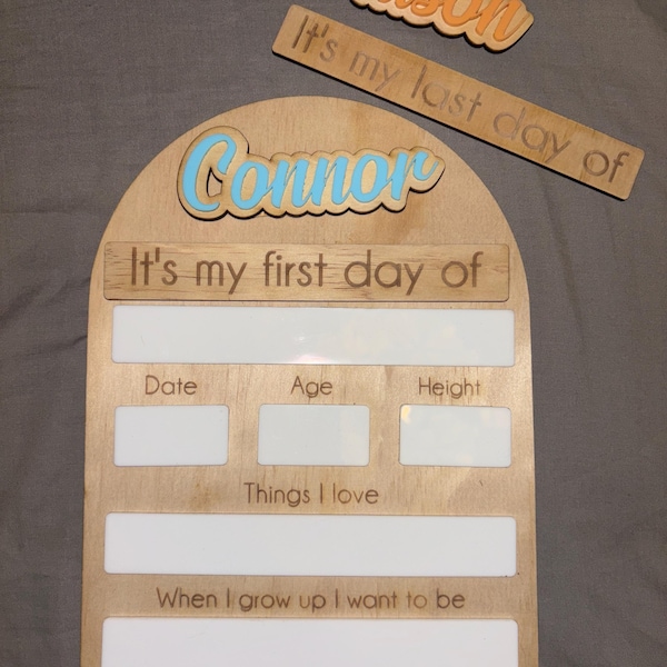 First Day of School Board | Personalised Board | Back to School ...