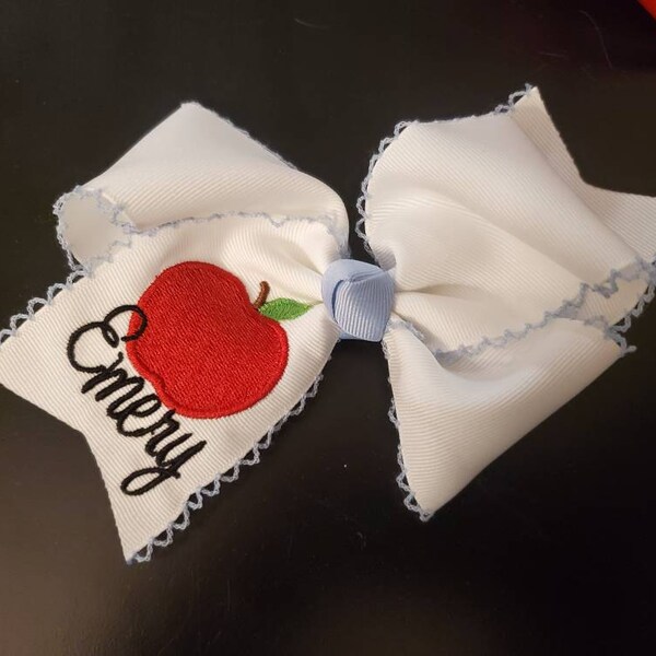 Baseball Hair Bow-monogram Hair Bow-baseball Hair Bow for Baby ...