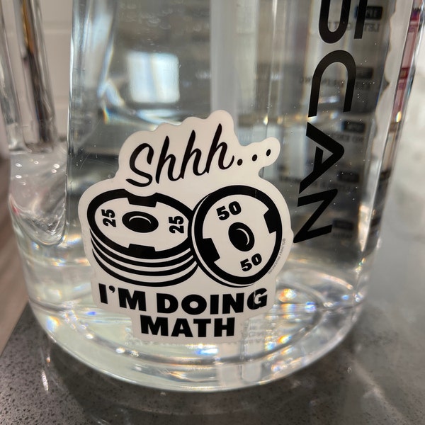 Shh..i’m Doing Math Crossfit Sticker, Barbell Sticker, Weightlifting ...