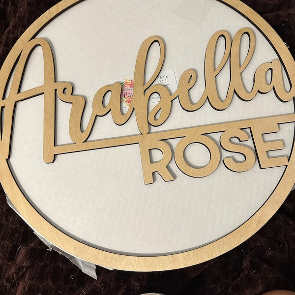 Round Baby Name Sign, Custom Baby Name Sign, Nursery Sign, Nursery ...