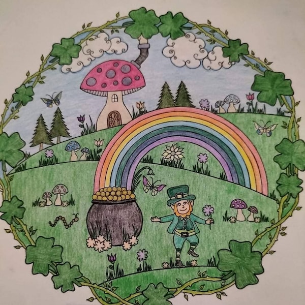 Hidden Gnomes in Shed - Printable Adult Coloring Page - Instant ...