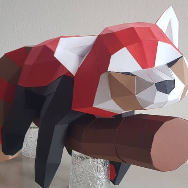 Red Panda Model, Create Your Own 3D Papercraft Red Panda, Origami Red ...
