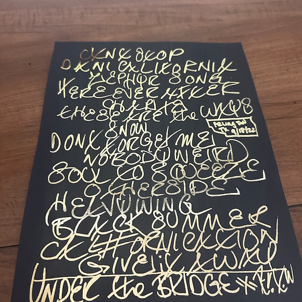 CUSTOM Setlist - Foiled Concert Souvenir Setlist - **choose Your Own ...